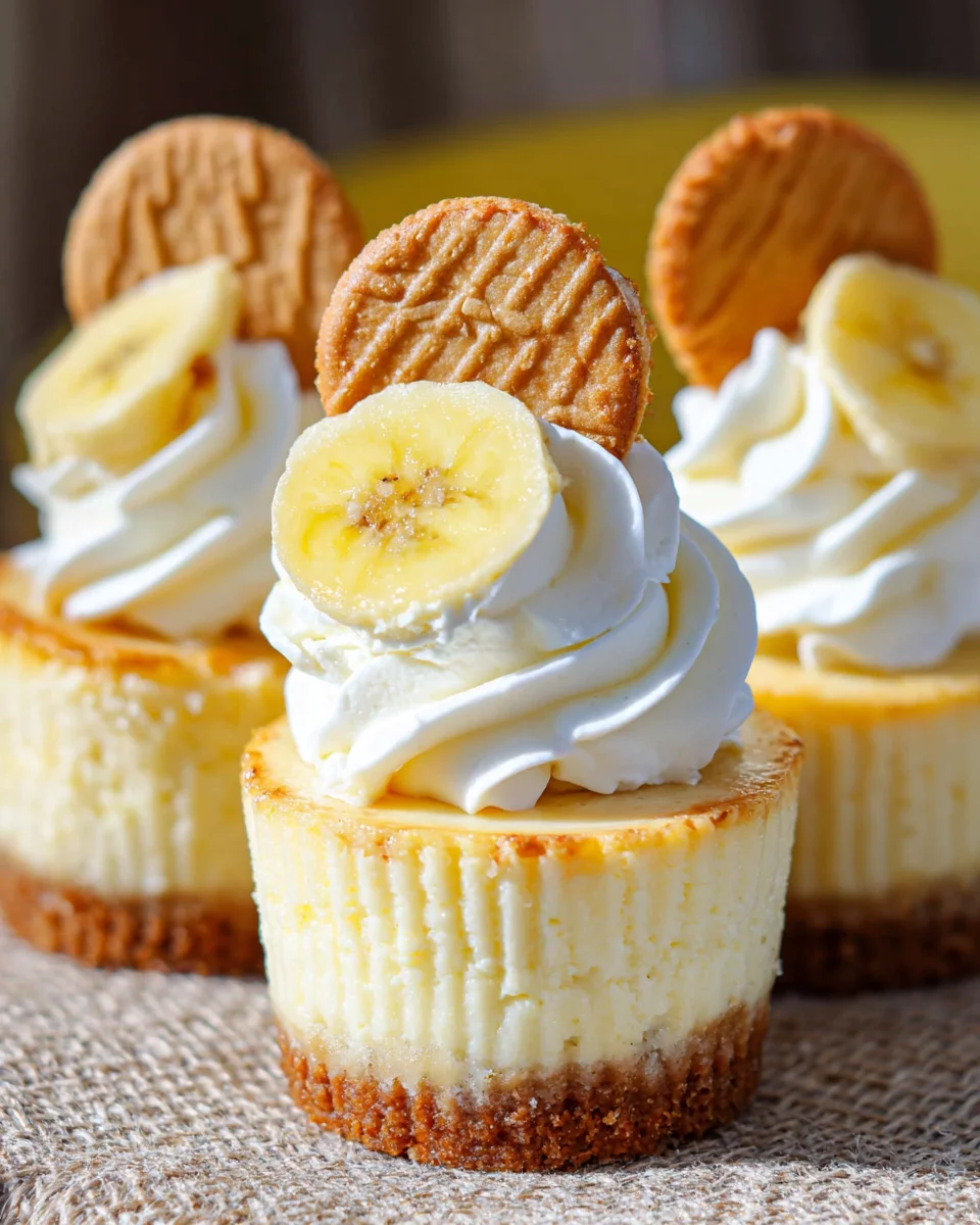 Mini Banana Pudding Cheesecakes