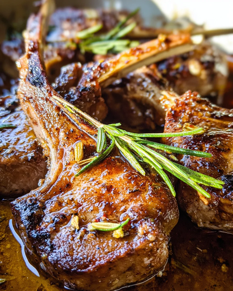 Balsamic Garlic Lamb Chops