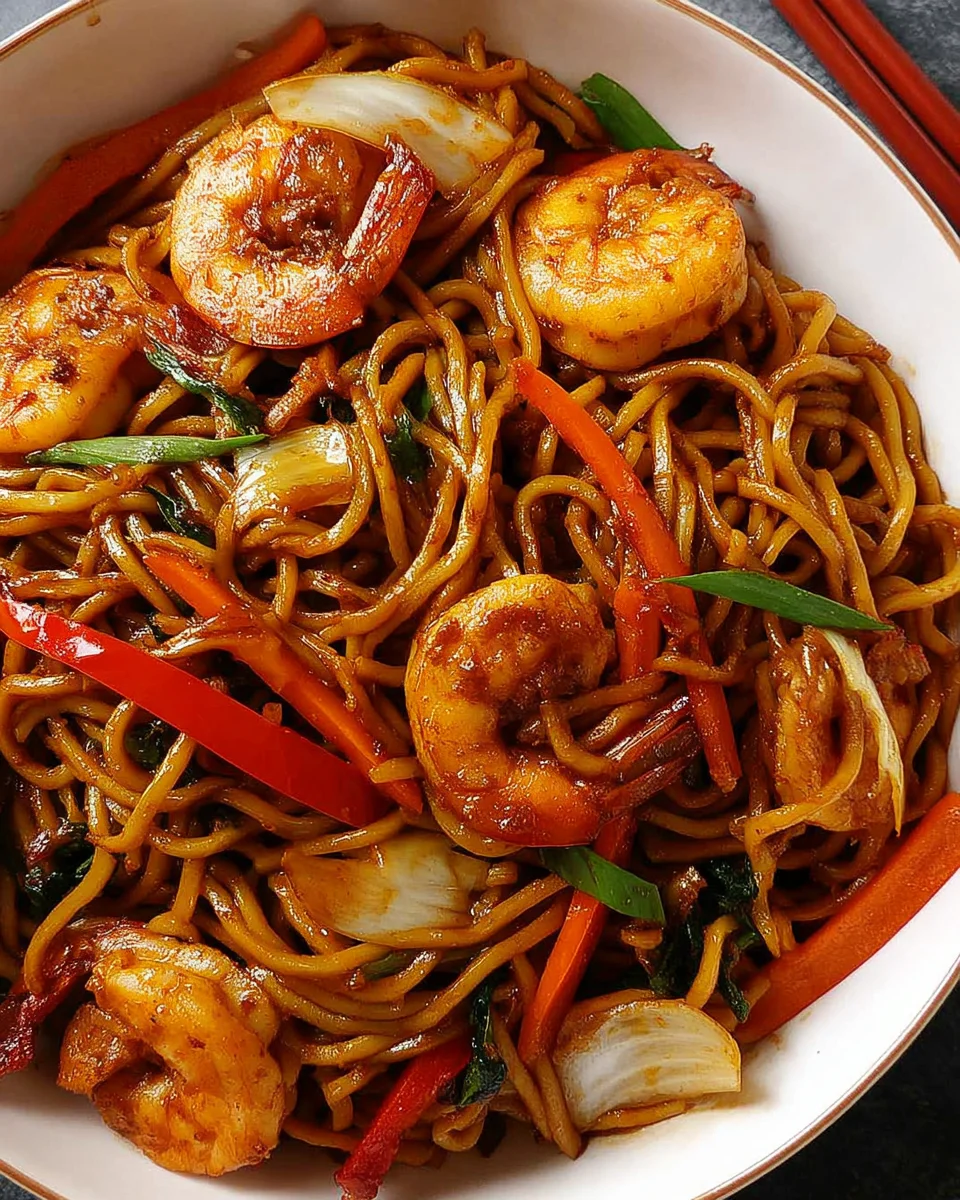 Easy Prawn Chow Mein